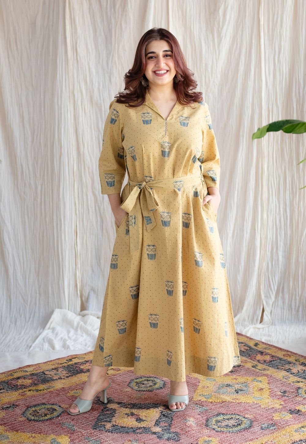 Indian Ethnic Women's Bombay Irani Chai Ajrakh Cotton Hand Embroidered ...