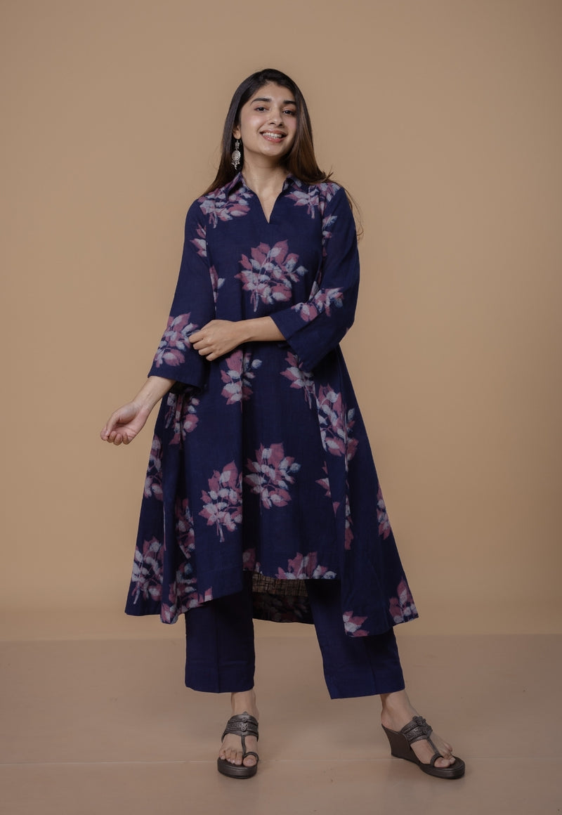 Prita Purple Solid Slub Cotton Narrow Pant – THE INDIAN ETHNIC CO.