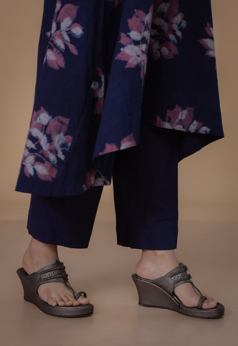 Prita Purple Solid Slub Cotton Narrow Pant – THE INDIAN ETHNIC CO.