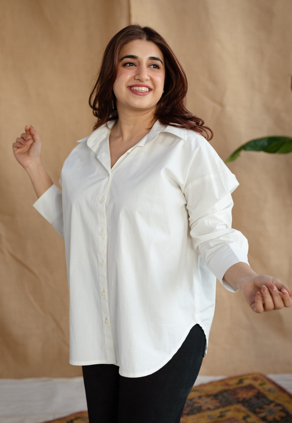 Indian Ethnic Women's TIECO DyeVerse - White Poplin Cotton Embroidered ...