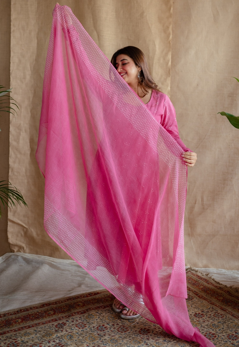 INDIAN ETHNIC WOMEN'S Akrita Dabu Slub Cotton Kali Kurta – THE INDIAN ...