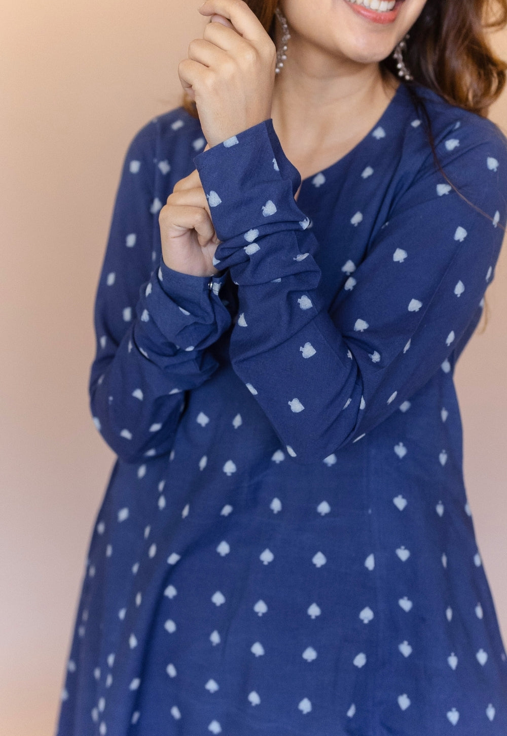 Indian Ethnic Women's Shinat Blue Dabu Cotton Kali Kurta – THE INDIAN ...