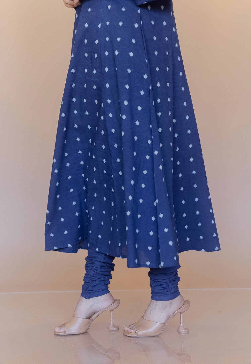 Indian Ethnic Women's Shinat Blue Dabu Cotton Kali Kurta – THE INDIAN ...