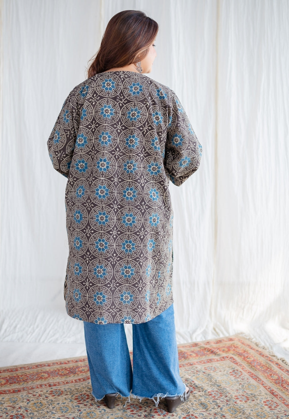 Indian Ethnic Women's Asiya Ajrakh Cotton Top – THE INDIAN ETHNIC CO.