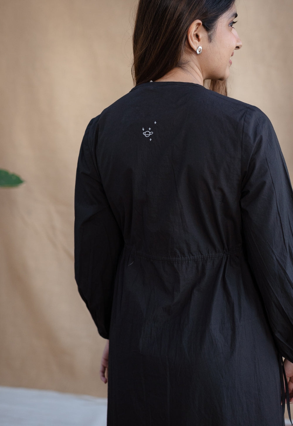 Indian Ethnic Women's TIECO DyeVerse - Black Poplin Cotton Embroidered ...