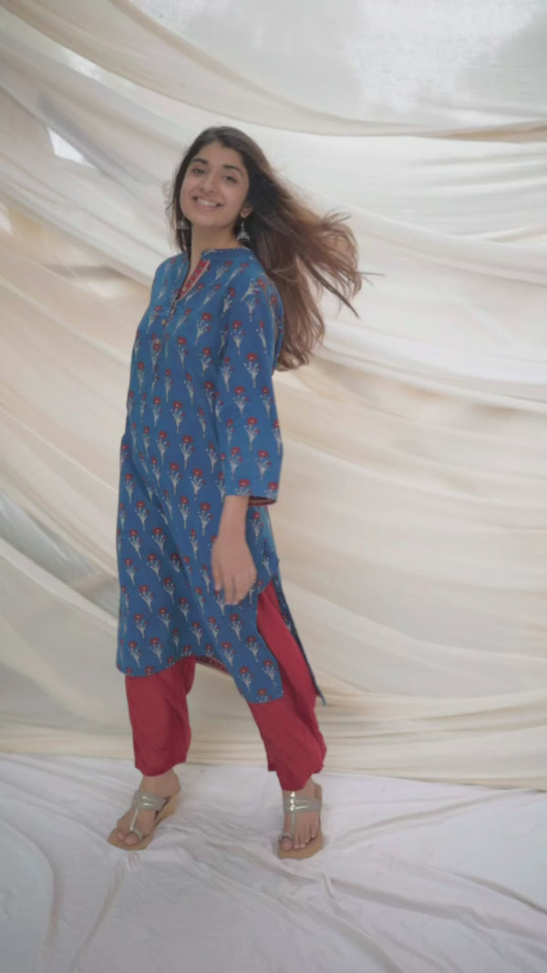 Buy Ajrakh Print Kurtas for Women Online In India - The Indian Ethnic ...