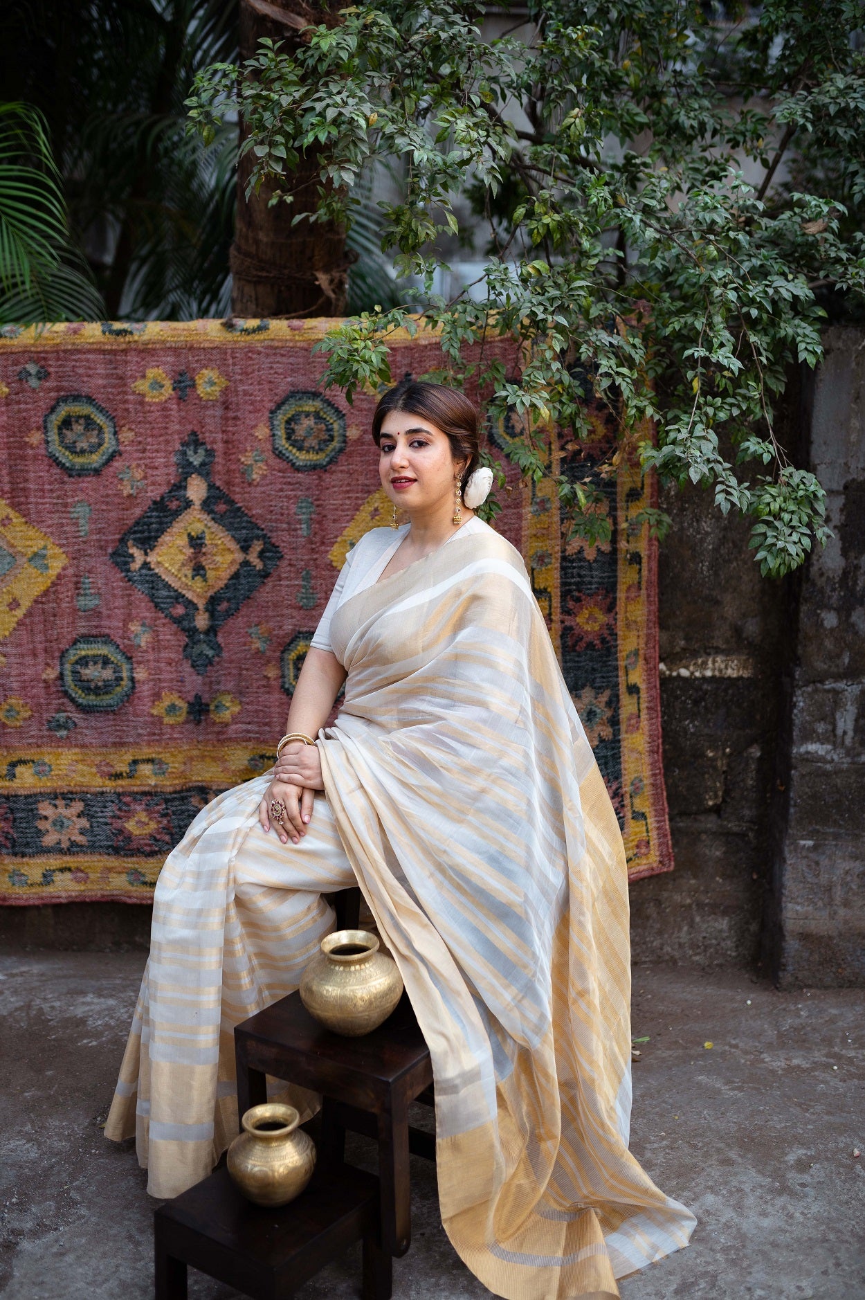 Indian Ethnic Co Chanderi Saree – THE INDIAN ETHNIC CO.