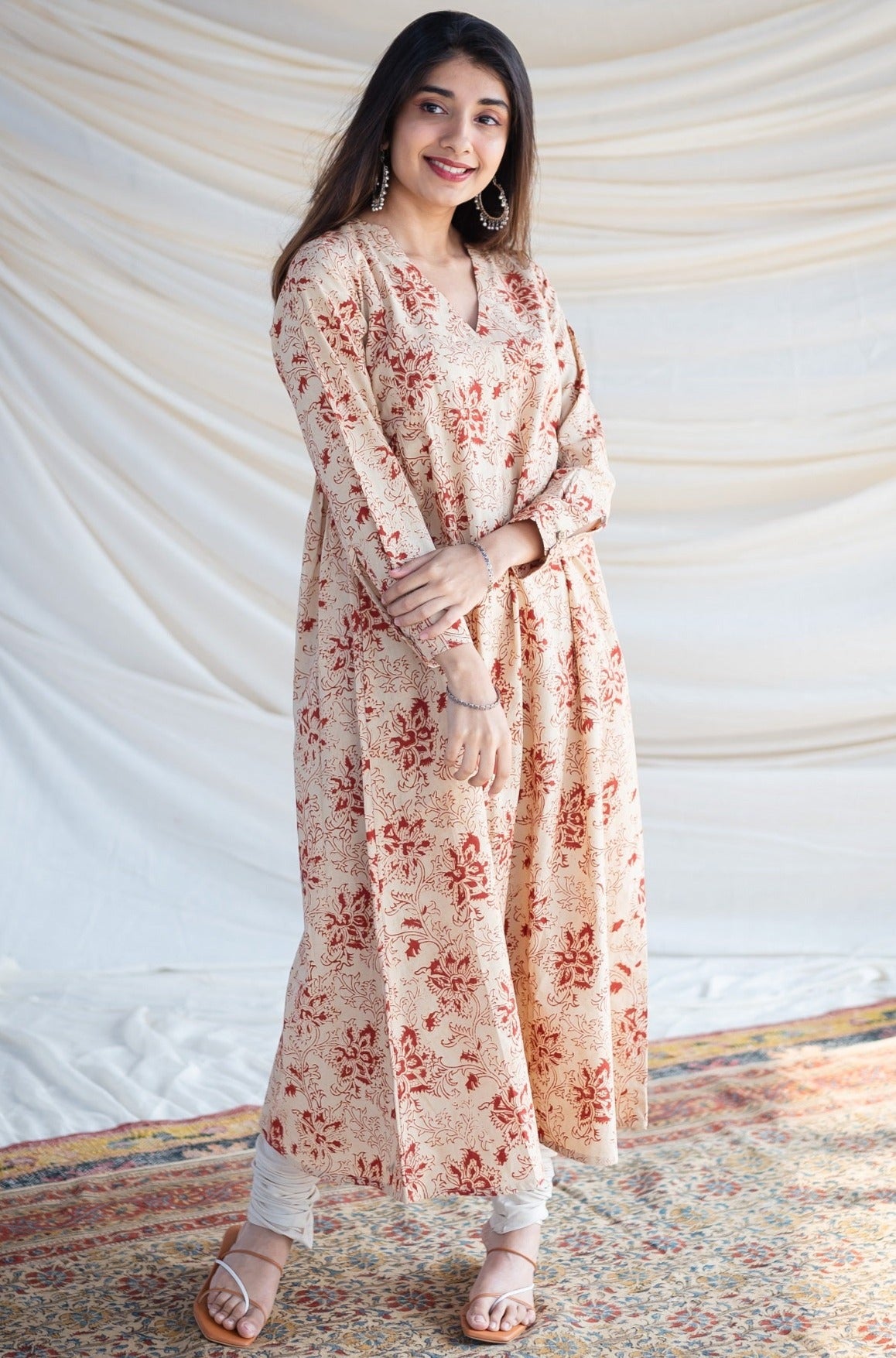 Indian Ethnic Women's Seerat Kalamkari A line Kurta – THE INDIAN ETHNIC CO.