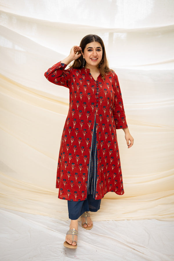 Buy Ajrakh Print Kurtas for Women Online In India - The Indian Ethnic ...